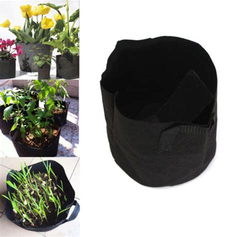 Garenas Flower Pots Round Fabric Pots Pouch Root Container Grow Bag