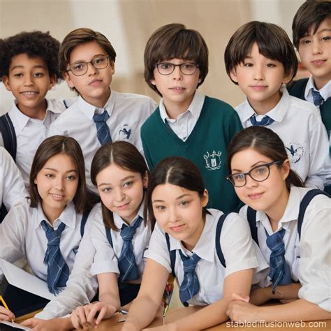 Group Of Students Stable Diffusion Online