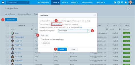 How To Bulk Import Users With An Excel Template V10 Youtestme