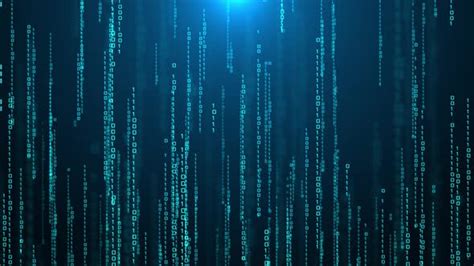 Digital Code Binary Code Processing On Screen Motion Graphics Videohive