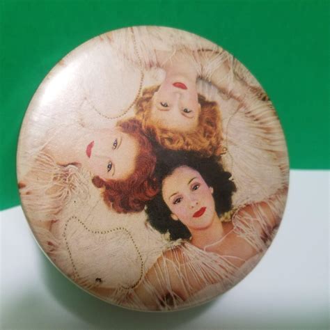 Vintage Jergens Dark Rachel Powder Box With 3 Beauties Art Deco Alix Of Paris 4545523593