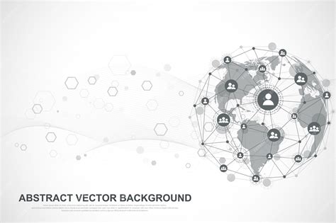 Premium Vector Internet Connection Background Abstract Sense Of Science And Technology