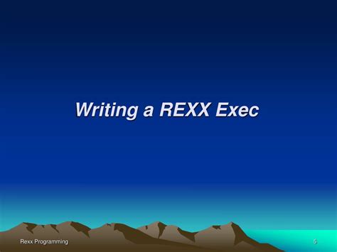 ppt introduction to rexx programming syntax instructions and