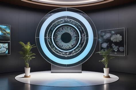Premium Photo Art On A Transparent OLED Window Display In