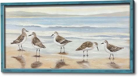 Seabird Picture Coastal Wall Art Large Framed Ocean Beach