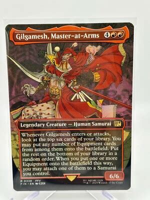 Mtg Final Fantasy Nm Gilgamesh Master At Arms Borderless Ff V Ebay