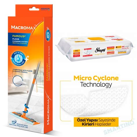 Set Mop Macromax Lavete Pardoseli Sleepy Easy Clean 50buc Herbal Soap