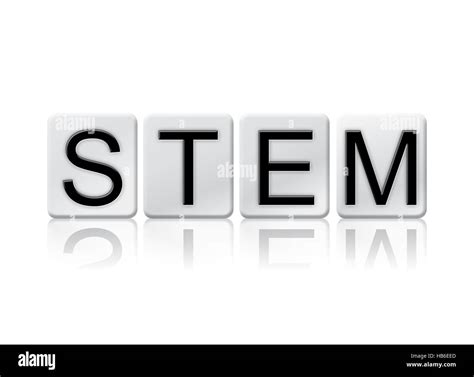 The Word STEM Written In Tile Letters Isolated On A White Background Stock Photo Alamy