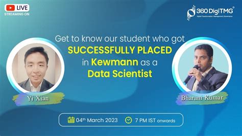 Interview with Yi Xian | Placed at Kewmann as a Data Scientist in | 360D... : r/learnmachinelearning