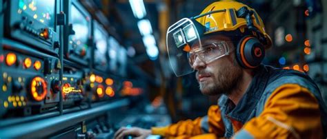 Premium Photo The Manager Engineer Checks And Controls The Automated Robotic Arms Machine In