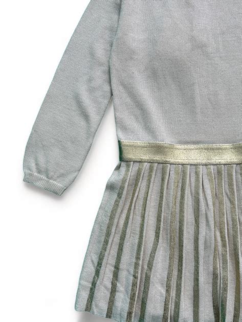 Сукня плісе на довгий рукав Chicco 98см Бежевий 40339 Брендовая одежда Rozetka