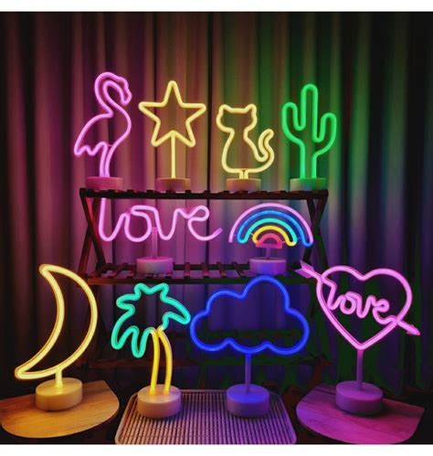 Led 네온 사인 조명 무드등 취침등 수면등 감성 캠핑 인테리어 Usb 건전지 티몬