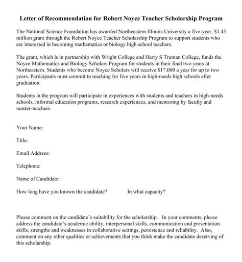 40 Amazing Scholarship Recommendation Letter Samples