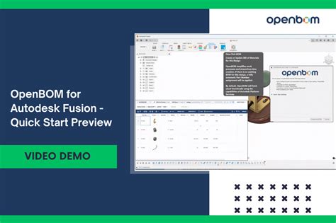 Openbom For Autodesk Fusion Quick Start Preview Openbom