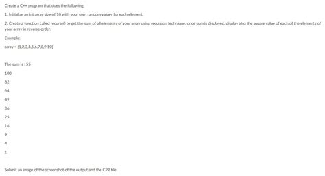 Solved Create A C Program That Does The Following 1
