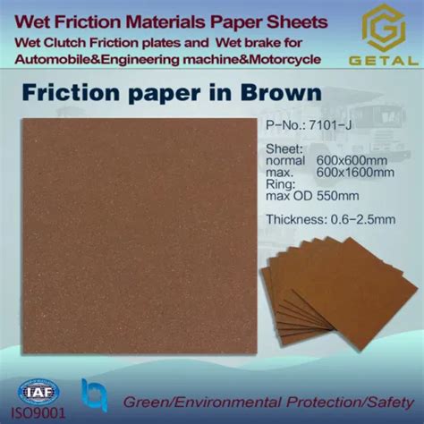 Wet Friction Materials Paper Sheets Brake For Automobile Transmission Clutch Plates Friction