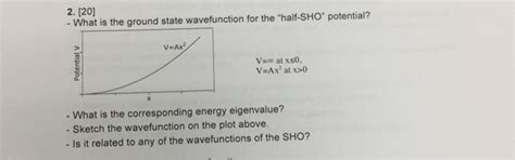 Solved 2 [20] What Is The Ground State Wavefunction For
