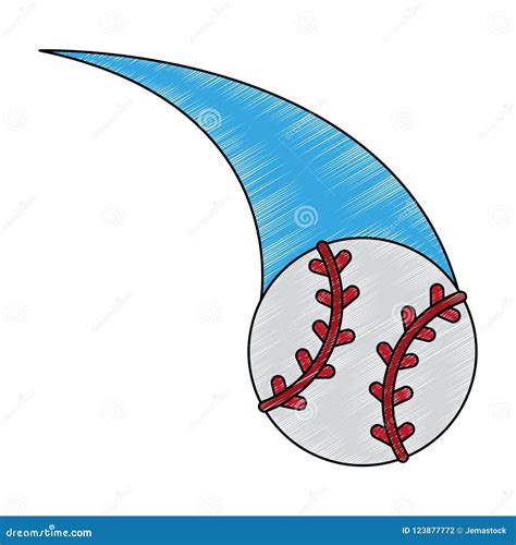 Baseball Ball Cartoon Scribble Stock Vector Illustration Of Hobby
