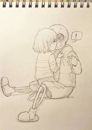 Sans Frisk Kiss Google Da Ara Anime Undertale Undertale Fanart Undertale Art