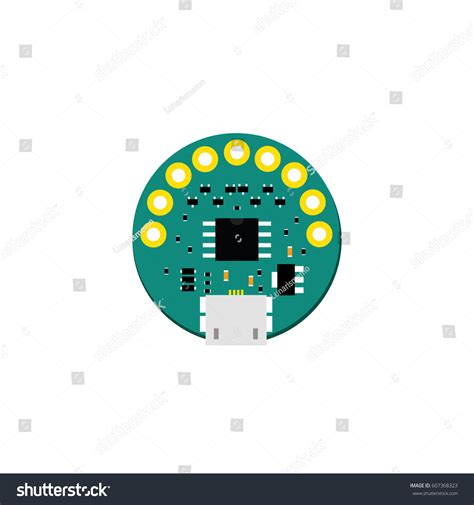 Diy Electronic Mini Board Microcontroller Stock Vector Royalty Free 607368323 Shutterstock