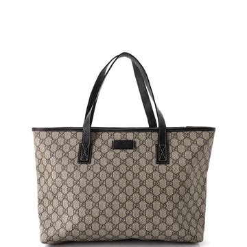 Gucci Plus Tote Gg Coated Canvas With Leather Medium Brown 3595444