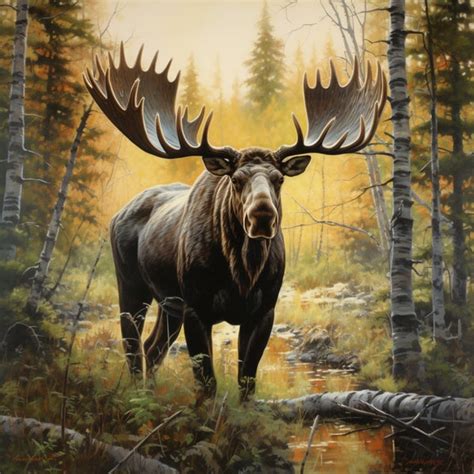 Moose Prints Etsy