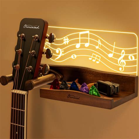 Onmiwod Guitar Wall Mount With Led Lights Light Up Guitar