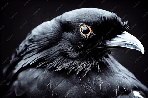 Raven Bird Face
