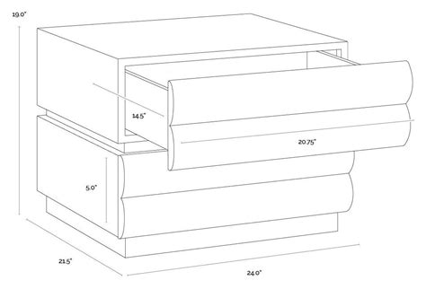 Samara Cream 2 Drawer Nightstand From Artisans Nook Furniture