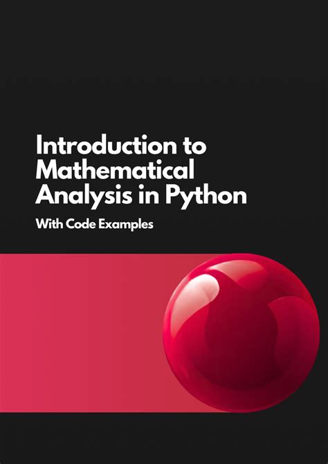 Mathematical Analysis In Python Dr Dhanalakshmi Gopal