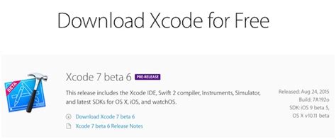 apple veröffentlicht xcode 7 beta 6 für entwickler › macerkopf