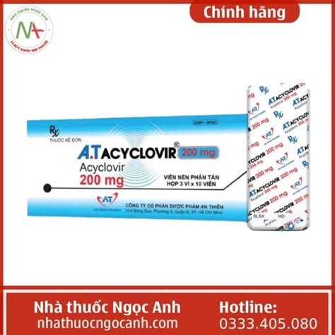 Thuốc At Acyclovir 200 Mg Acyclovir Có Tác Dụng Gì Mua ở đâu
