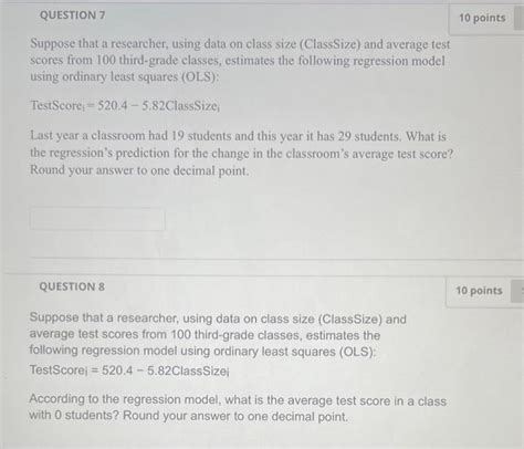solved suppose that a researcher using data on class size