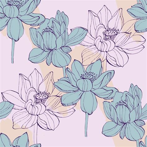 Premium Vector Lily Seamless Pattern