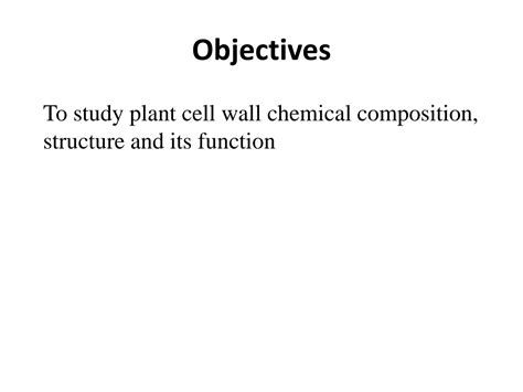 Solution Plant Cell Wall Structure Studypool