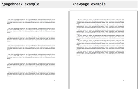 What Is The Difference Between Page Break And New Page TeX LaTeX Stack Exchange