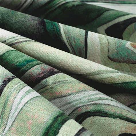 Emerald Green Upholstery Fabric Jade Green Abstract Fabric For