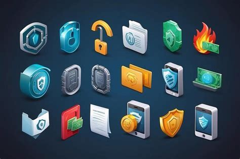 Premium Photo 3d Icon Cyber Security Collection Paper Icons Set Money