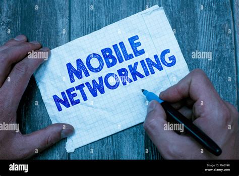Text Sign Showing Mobile Networking Conceptual Photo Communication