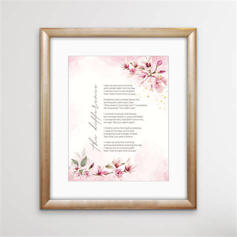 The Difference Poem Digital Download Value Bundle Religious Prayer