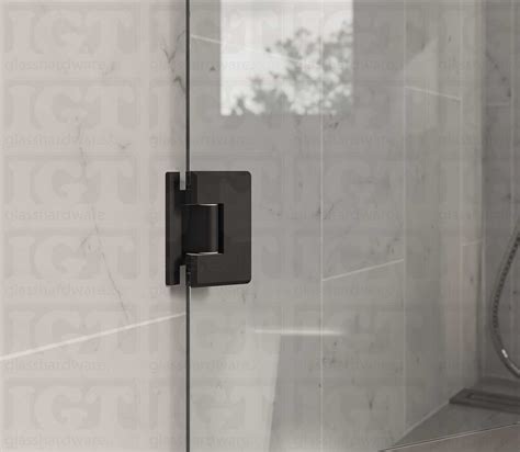 Heavy Duty Wall To Glass H” Back Bilboa Hinge Matte Black