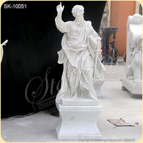 Marble Catholic Saint Paul Statue For Church For Sale
