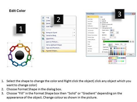PowerPoint Slide Designs Circular Chain Flowchart Process
