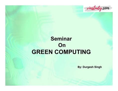 Green Computing Ppt