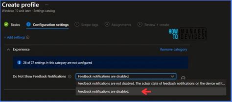 create microsoft feedback notifications policy with intune htmd blog