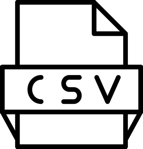 Csv File Format Icon 15395146 Vector Art At Vecteezy