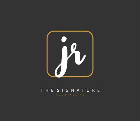 Jr Initial Letter Handwriting And Signature Logo A Concept Handwriting