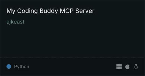 My Coding Buddy Mcp Server Glama