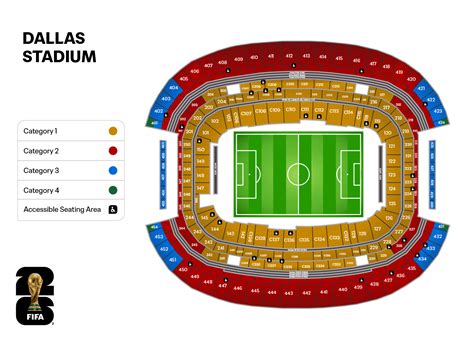 Fifa World Cup Seating Map Atandt Stadium Dallas Stadium