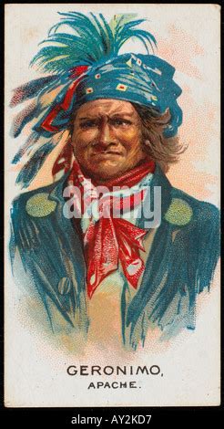 Geronimo 1829 1909 Chiricahua Apache Warrior In Indian Clothing And